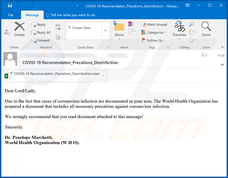 Courriel Virus Coronavirus Email Virus - Instructions pour la ... Courriel Virus Coronavirus Email Virus - Instructions pour la ...